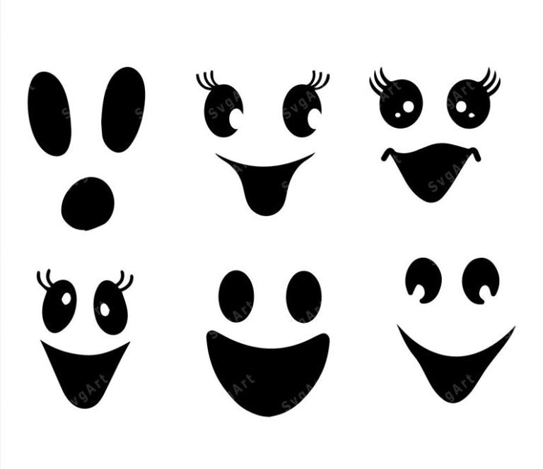 Ghost Face SVG Bundle, PNG, PDF, Halloween Svg, Ghost Svg, Face Svg ...