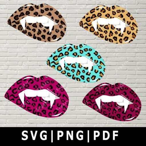 Leopard Pattern Lips Svg, PNG, PDF, Cricut, Silhouette, Cricut svg ...