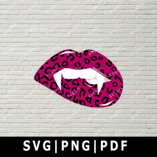 Leopard Pattern Lips SVG, PNG, PDF, Designer Svg, Lips Svg