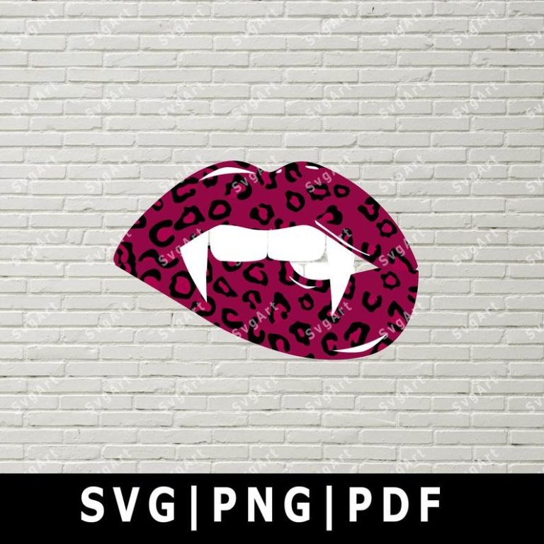 Leopard Pattern Lips SVG, PNG, PDF, Designer Svg, Lips Svg