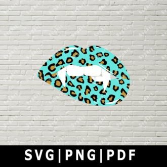 Leopard Pattern Lips SVG, PNG, PDF, Designer Svg, Lips Svg