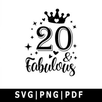 Clip Art & Image Files Funny 20 20th birthday SVG png Turning 20 ...