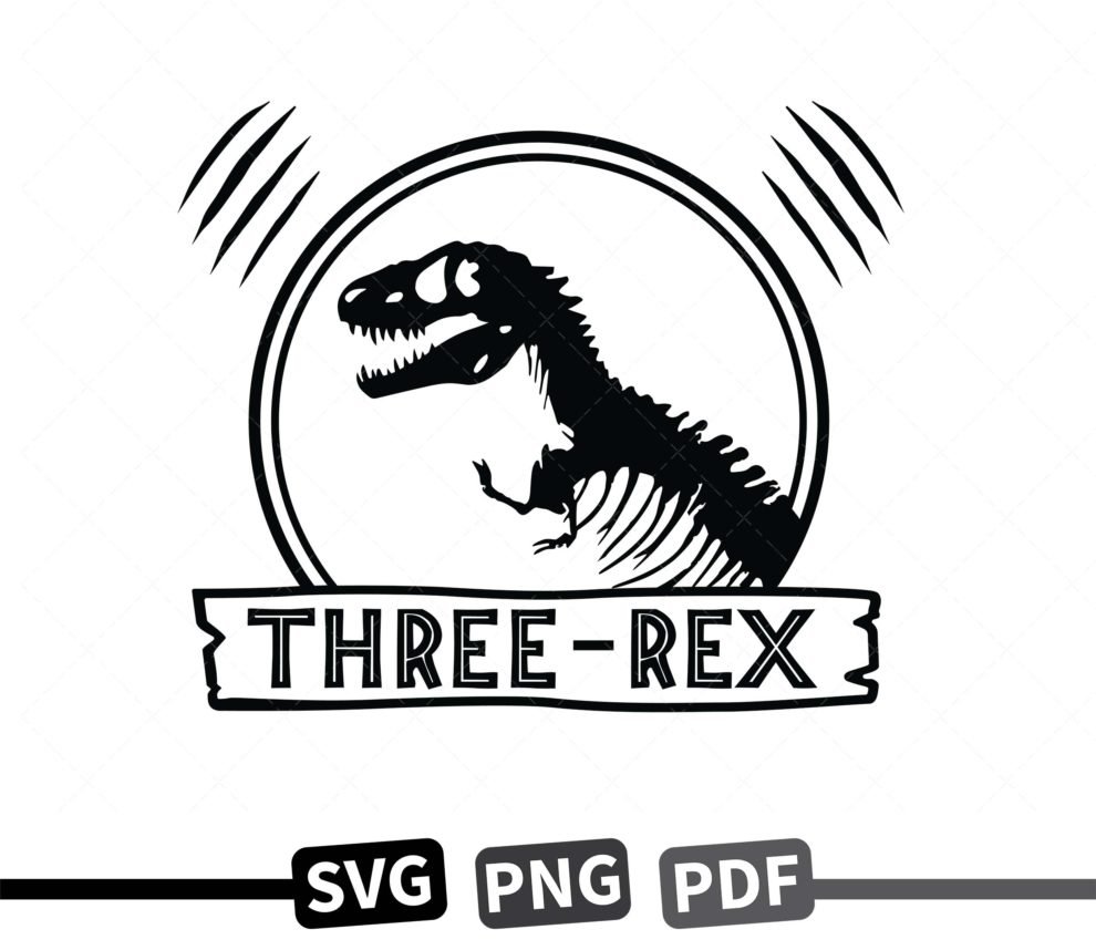 3 rex SVG, PNG, PDF, Three Rex Svg, Three-a-Saurus, Birthday svg, 3Rd ...