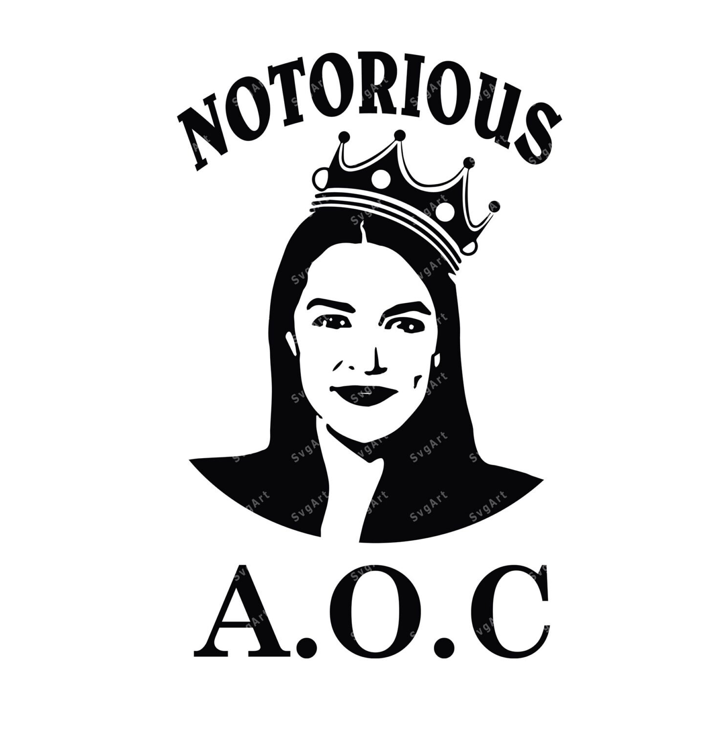 Alexandria Ocasio-Cortez SVG, Notorious AOC Svg, Alexandria Ocasio ...