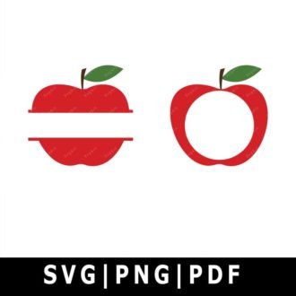 Paper, Party & Kids Craft Supplies & Tools School Svg Apple Name Frame ...