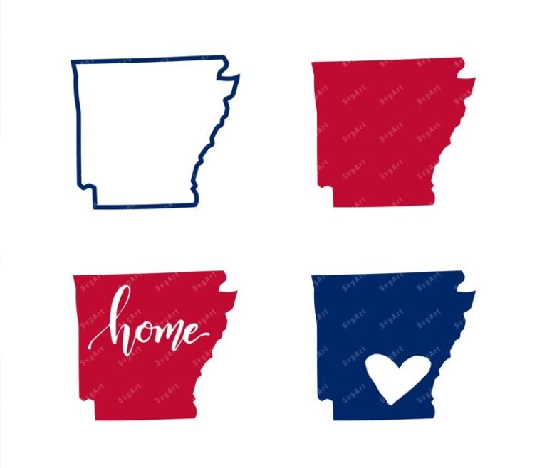 Arkansas state outline SVG, PNG, PDF, Arkansas svg, Arkansas cut file ...