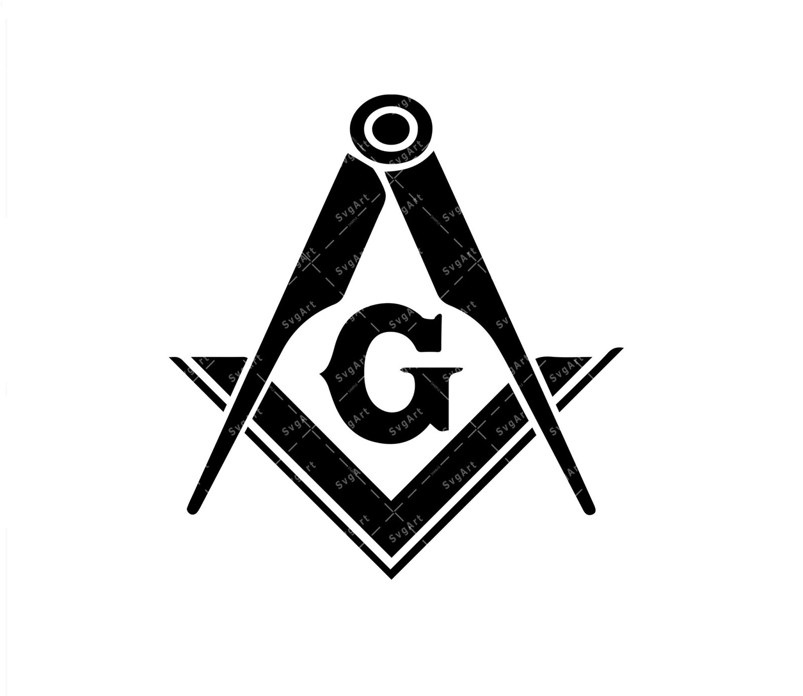 Freemason Symbol SVG, PNG, PDF, Masonic Square And Compass Svg, Mason Logo
