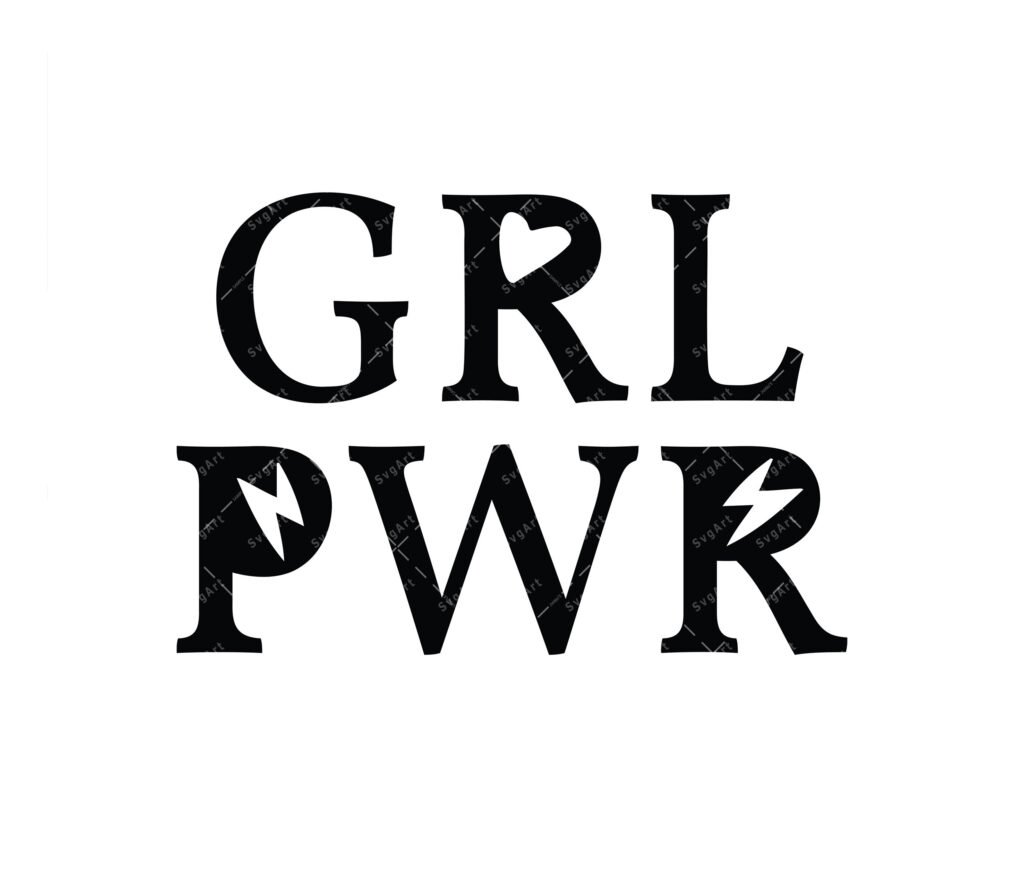 Grl Pwr SVG, PNG, PDF, Girl Power svg, Strong Lady Svg, Strong Woman Svg