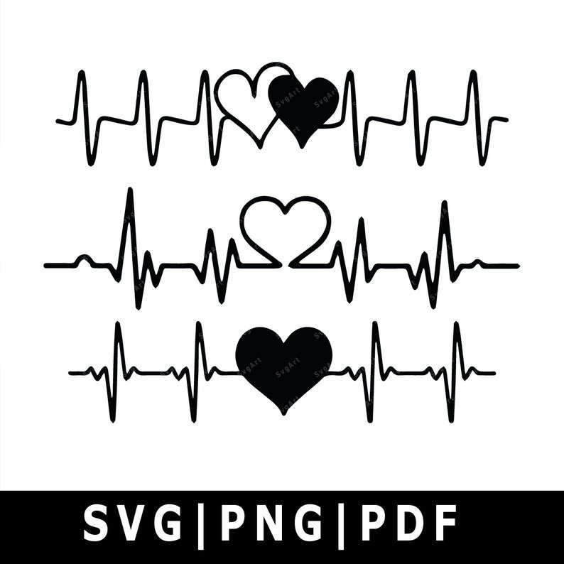 Heartbeat SVG Bundle, PNG, PDF, Cricut, Silhouette, Cricut svg ...
