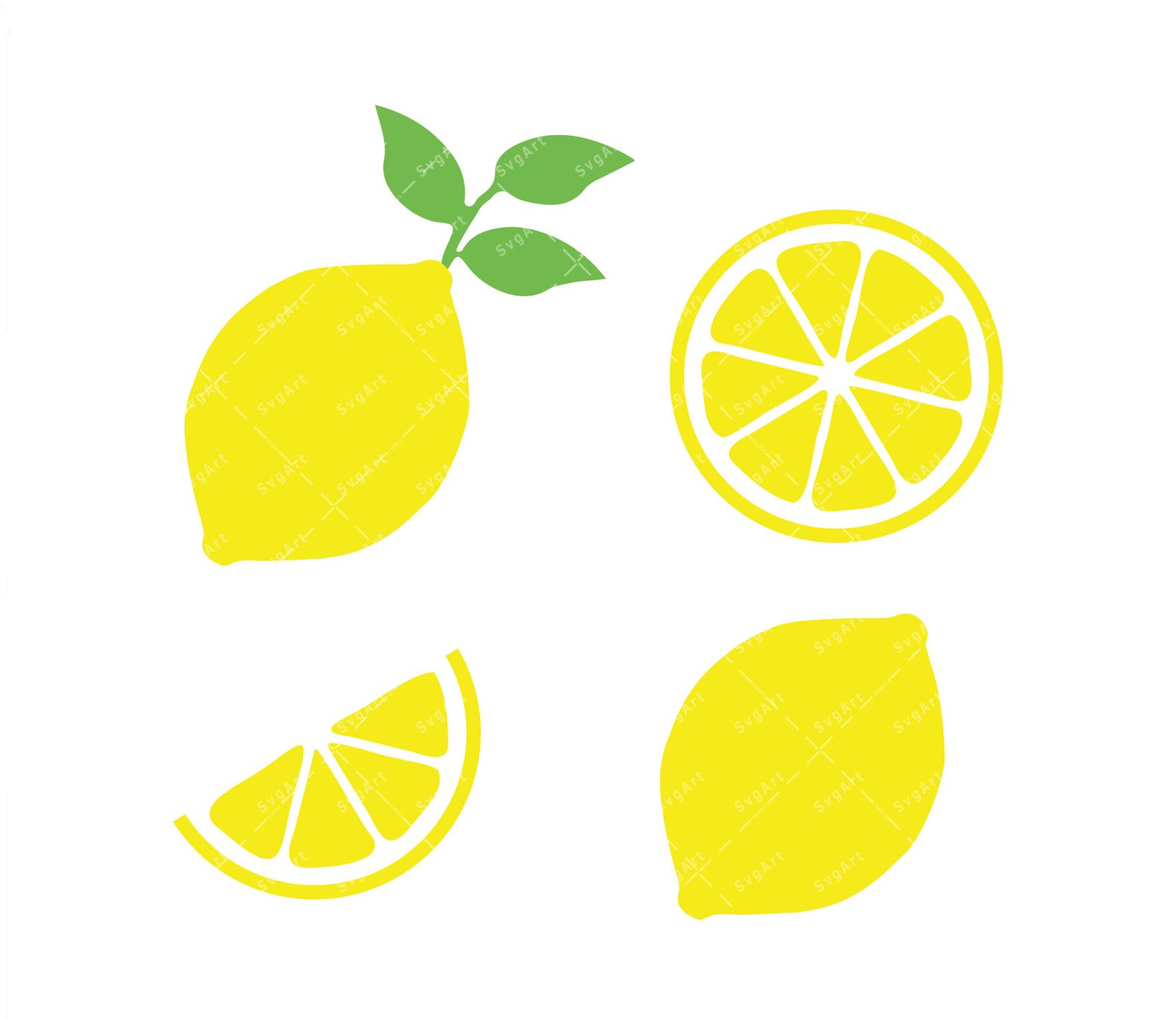 Lemon SVG, PNG, PDF, Lemon Fruit Svg, Lemon Slice Svg, Lemon Cipart ...