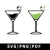 Martini Glass SVG, PNG, PDF, Cricut, Silhouette, Cricut svg, Silhouette ...