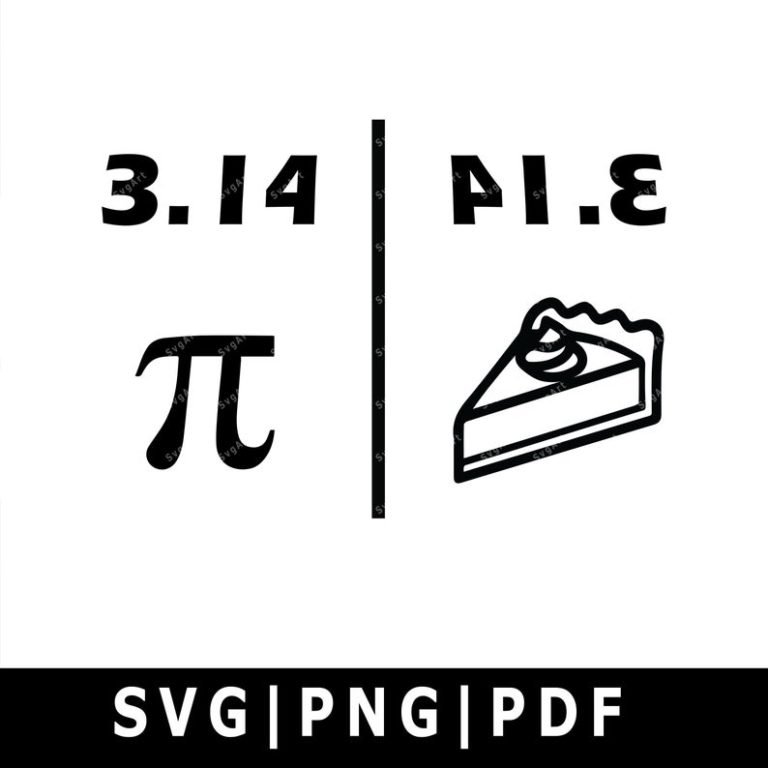 Pi day SVG, PNG, PDF, Pie Slice svg, Pi Math Symbol 3.14 SVG , Happy Pi ...