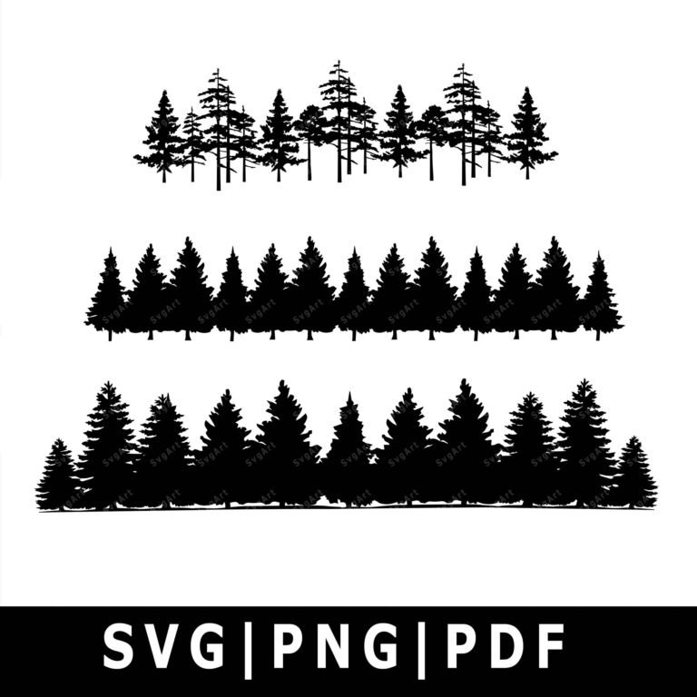 Forest Line svg, PNG, PDF, Cricut, Silhouette, Cricut svg, Silhouette ...