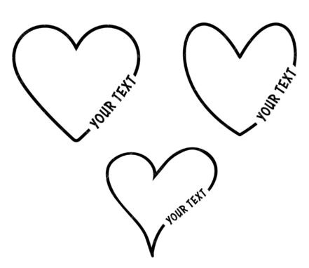 Open Heart SVG, PNG, PDF, Heart Svg, heart frame svg, Doodle Heart svg