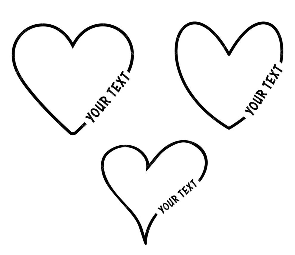 Open Heart SVG, PNG, PDF, Heart Svg, heart frame svg, Doodle Heart svg