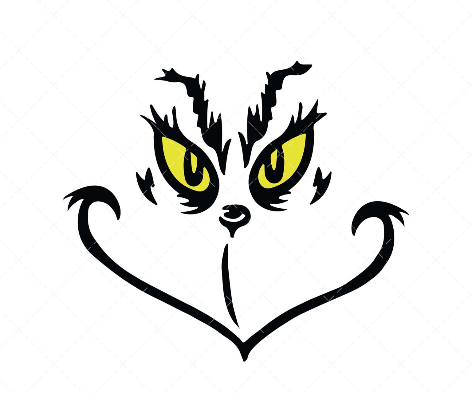 Grinch Face SVG, PNG, PDF, Grinch SVG, Christmas SVG For Cricut