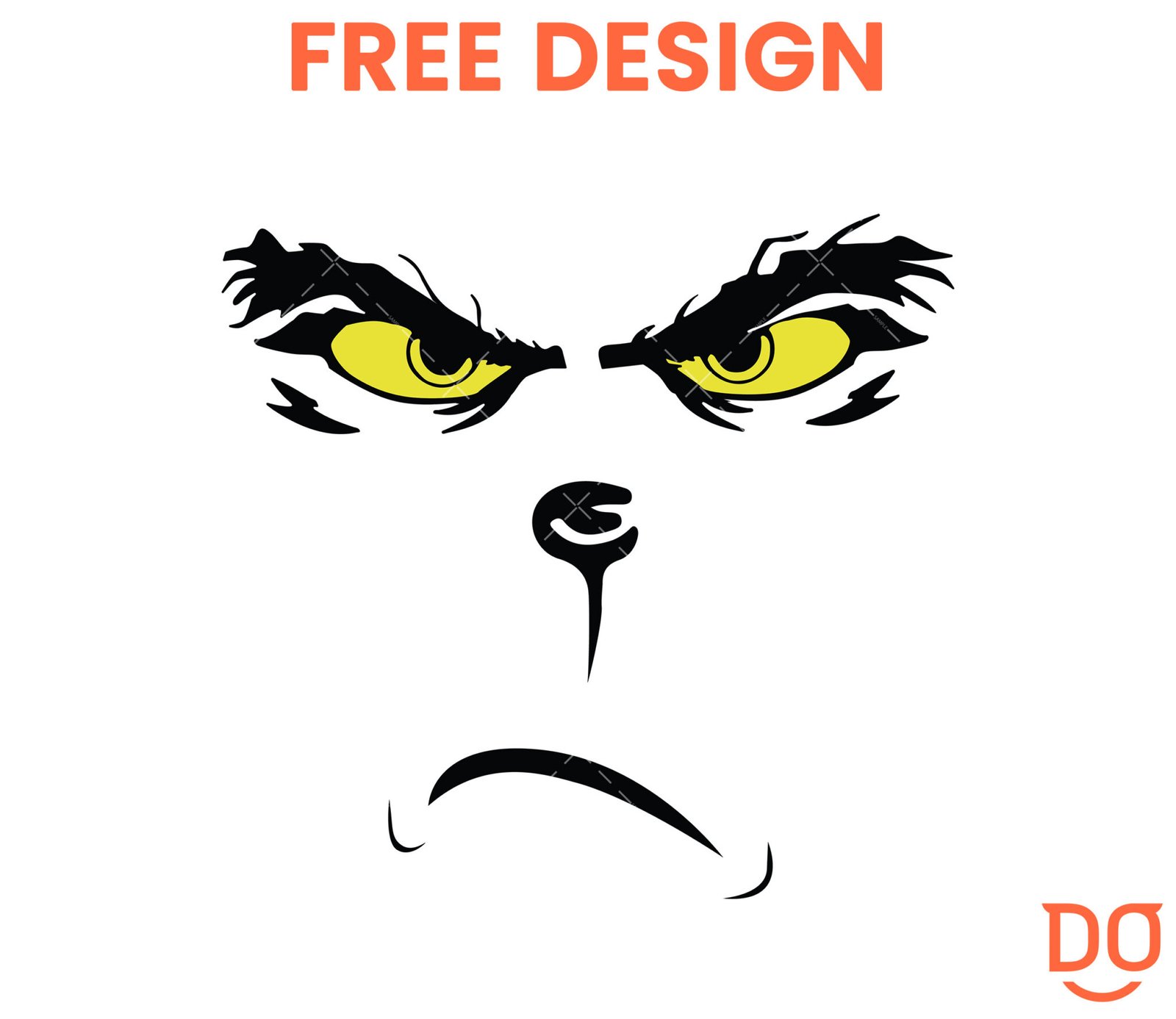 Grinch Face SVG, PNG, PDF, Grinch Image, Christmas SVG