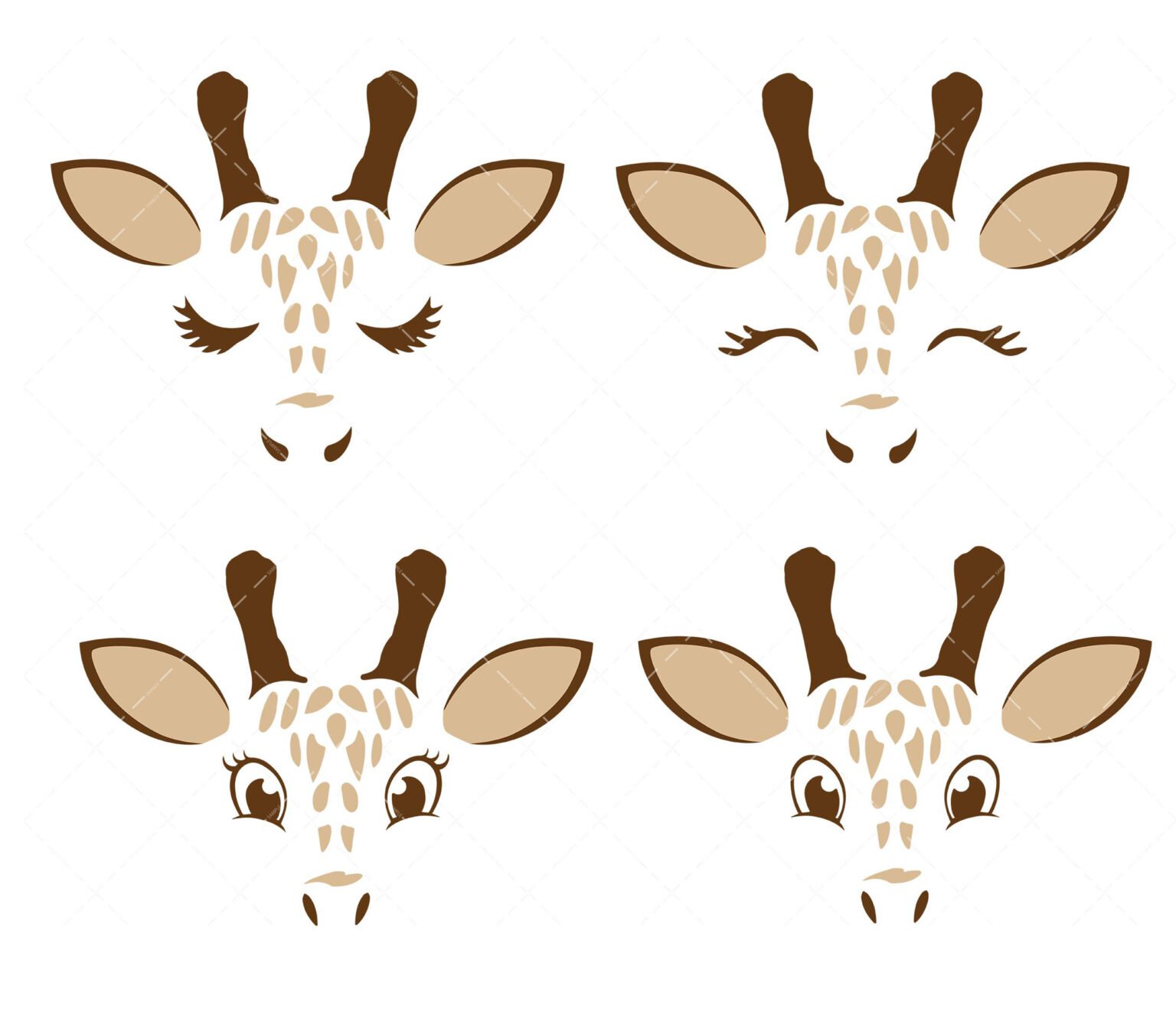Giraffe Face SVG, PNG, PDF, Giraffe Face Cut Files, Giraffe SVG