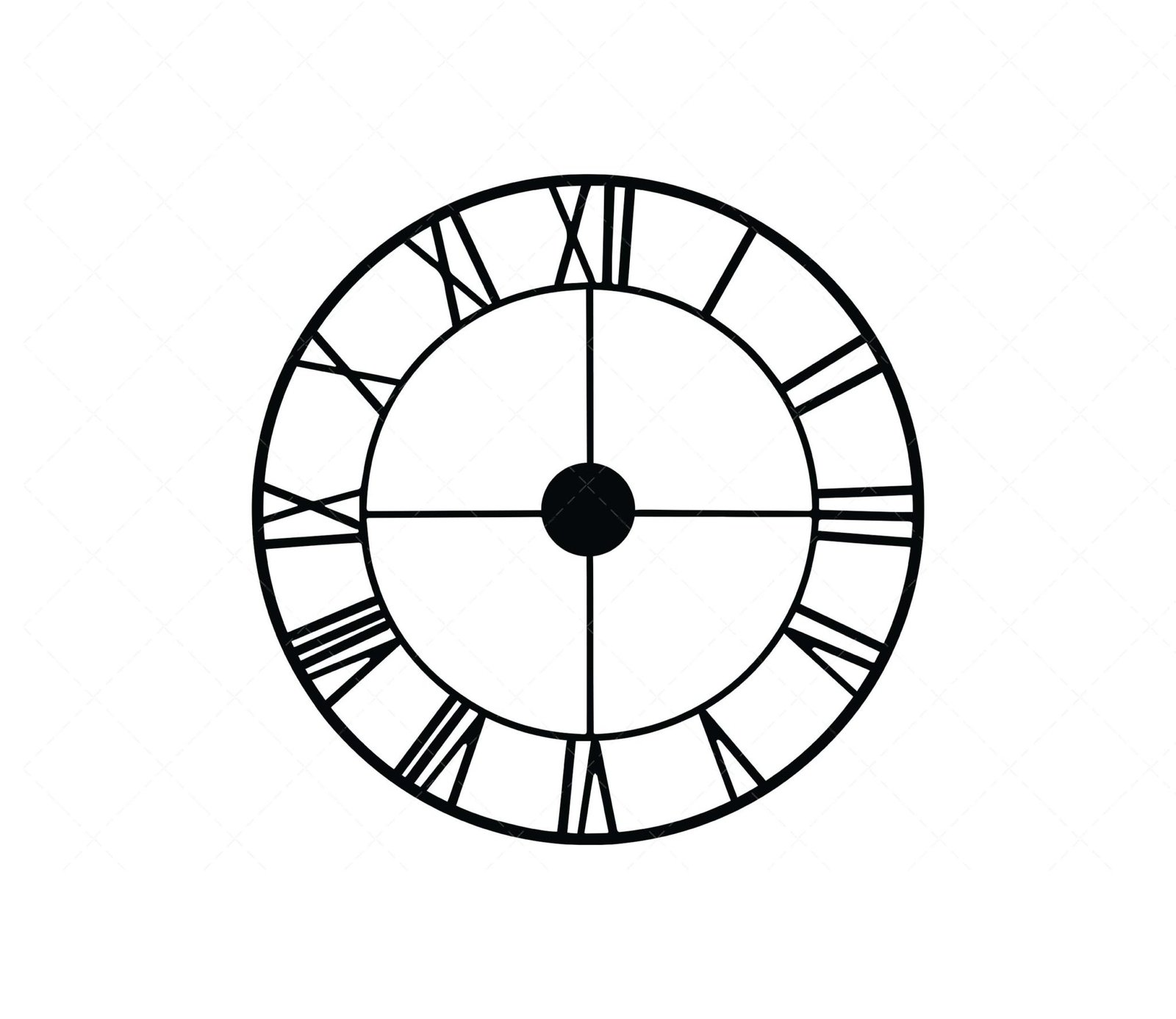 Clock Face SVG, PNG, PDF, Clock Numbers SVG Cut file