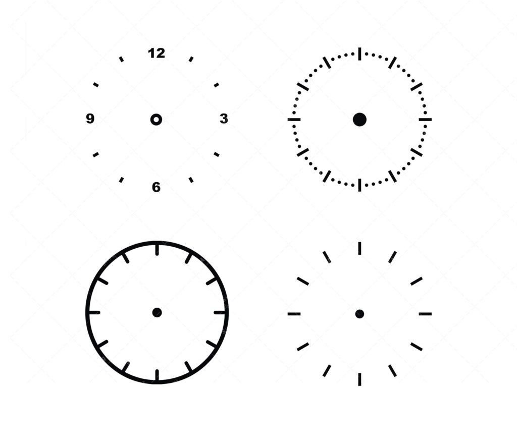 Clock Face SVG, PNG, PDF, Clock Numbers SVG