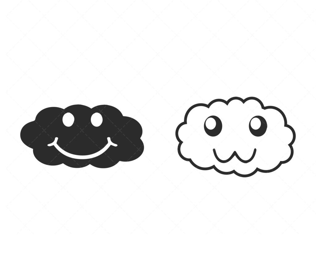Cute Clouds SVG, PNG, PDF, Cloudy Sky SVG, Weather SVG