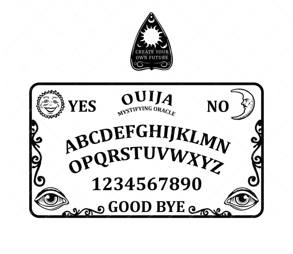 Ouija Board SVG, PNG, PDF, Ouija Spirit Board Game SVG