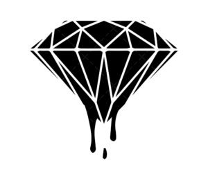 Dripping Diamond SVG, PDF, Diamond Clipart SVG, Crystal SVG