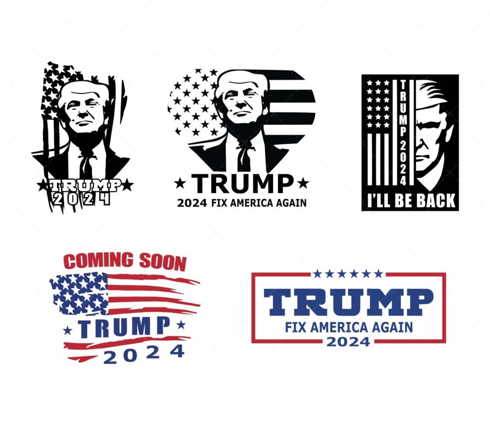 Trump 2024 SVG, PDF, PNG, Trump America Flag SVG