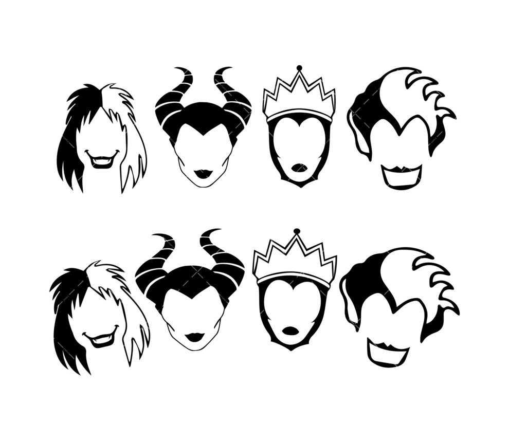 Halloween Villains SVG, PNG, PDF, Evil Queen SVG