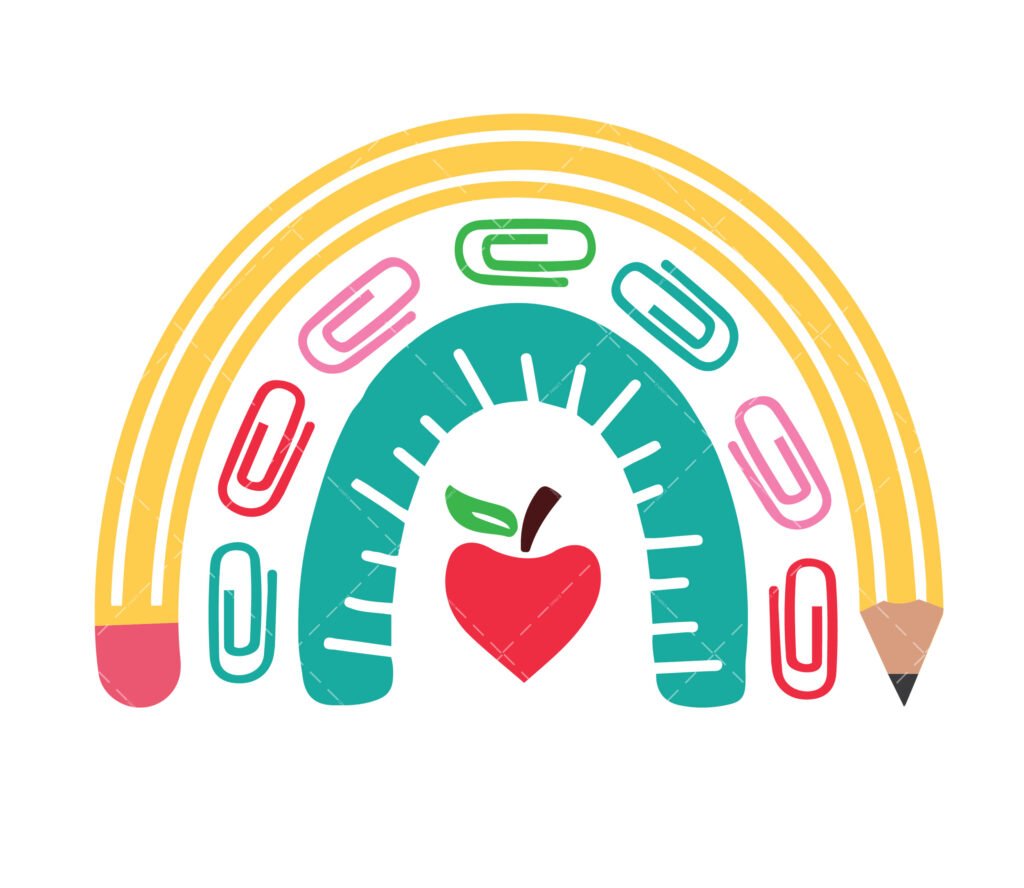 School Rainbow SVG, PDF, PNG, Teacher Life, School Svg