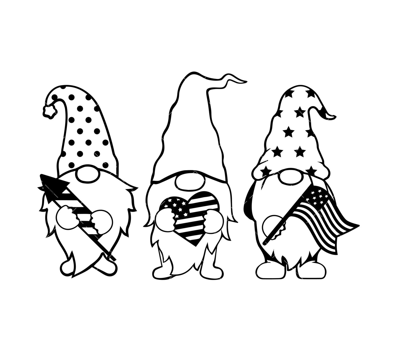 Gnomes SVG, PNG, PDF, Gnomies SVG, Usa SVG, 4th of July SVG