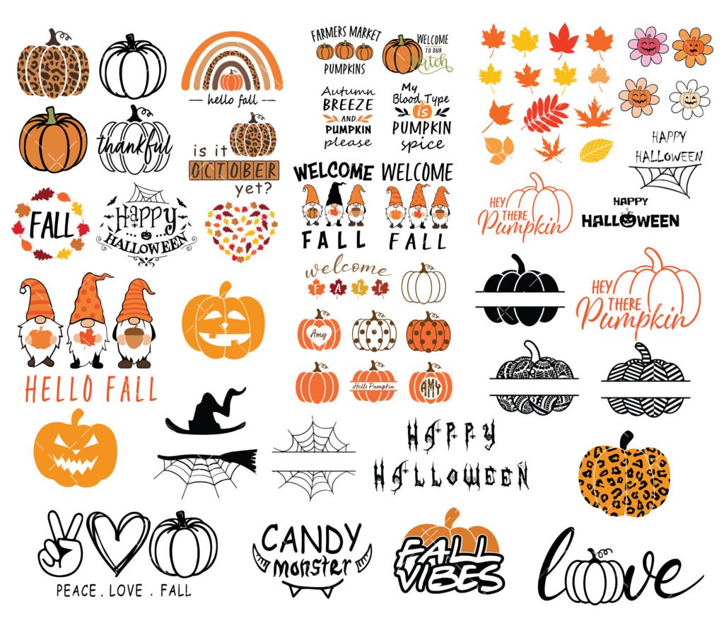Fall SVG Bundle, PNG, PDF, Autumn SVG, Fall Gnomes SVG