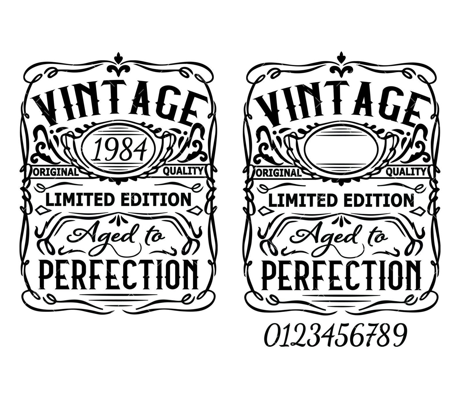 Birthday Vintage SVG, PNG, PDF, Aged to perfection SVG, Limited edition SVG