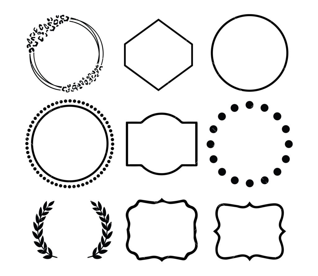 Monogram SVG Bundle, PNG, PDF,7 Monogram Alphabets, Monogram Letters SVG
