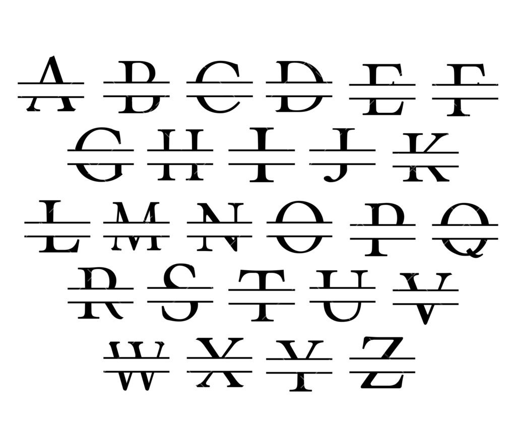 Monogram SVG Bundle, PNG, PDF,7 Monogram Alphabets, Monogram Letters SVG