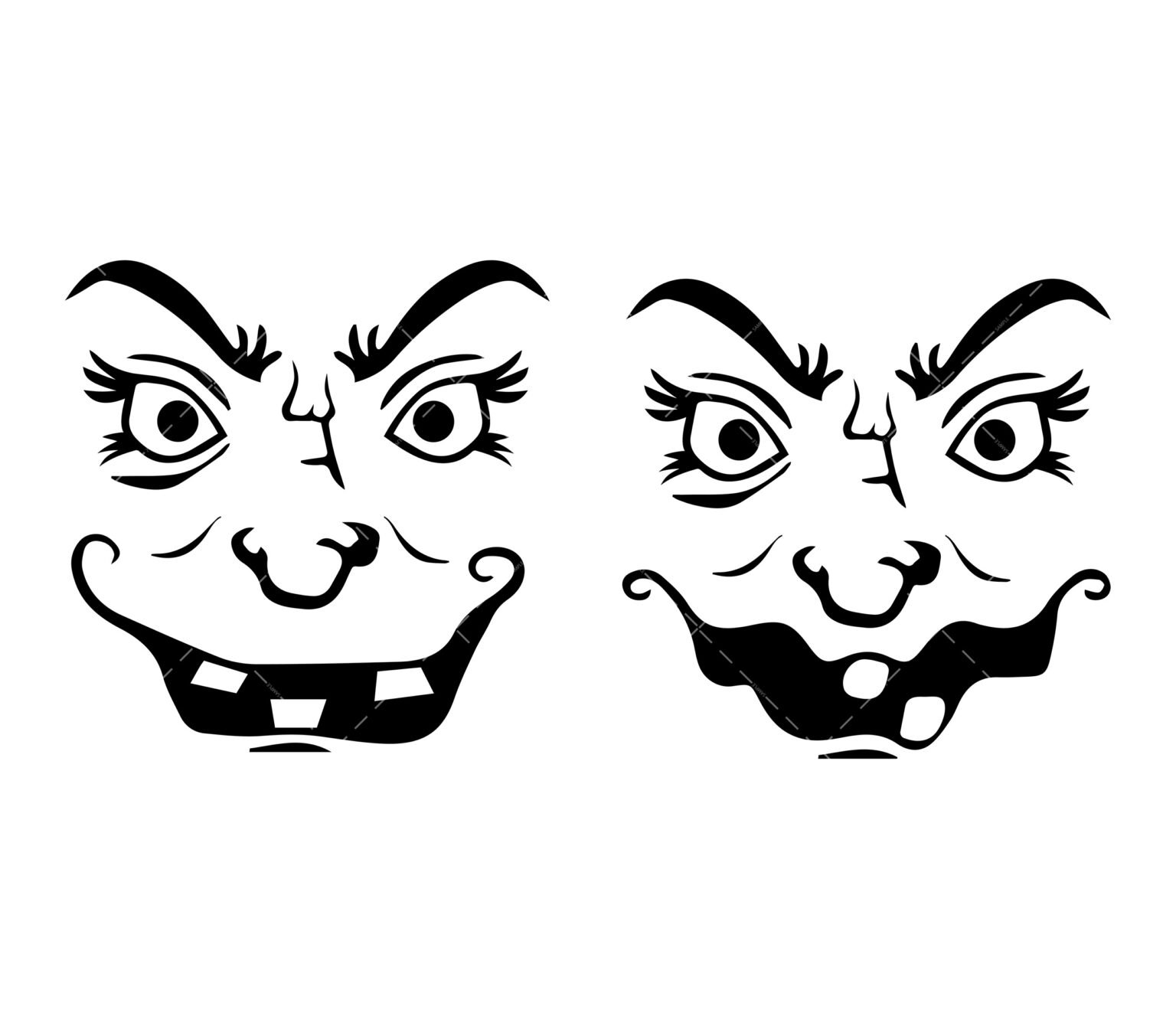 Witch face SVG, PNG, PDF, Resting witch face SVG