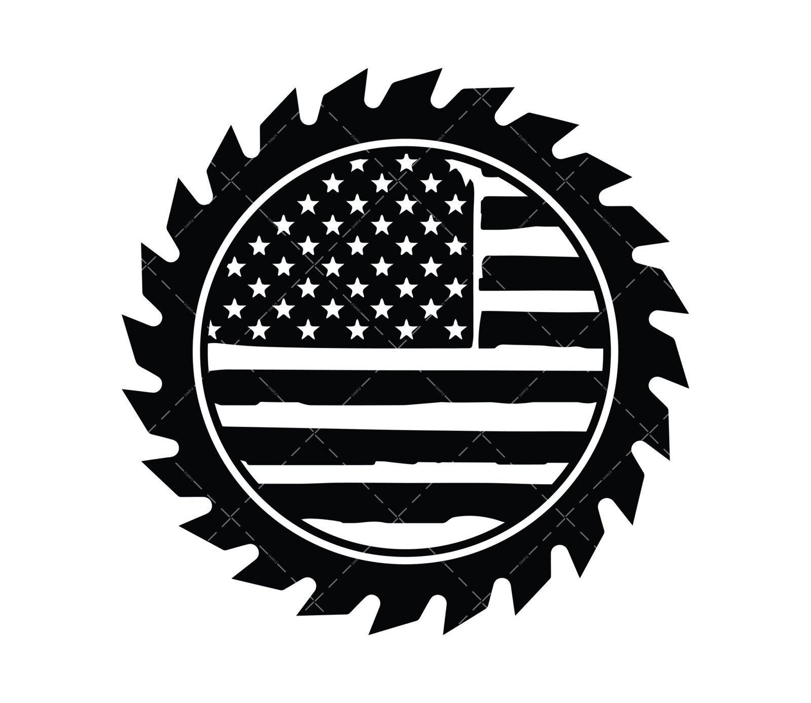 Sawblade USA Flag SVG, PNG, PDF, Usa Flag SVG, Saw SVG, Woodworker SVG
