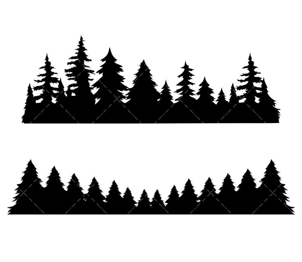 Treeline Forest SVG, PNG, PDF, Forest line SVG, Tree Silhouette Treeline Forest SVG, PNG, PDF, Forest line SVG, Tree Silhouette