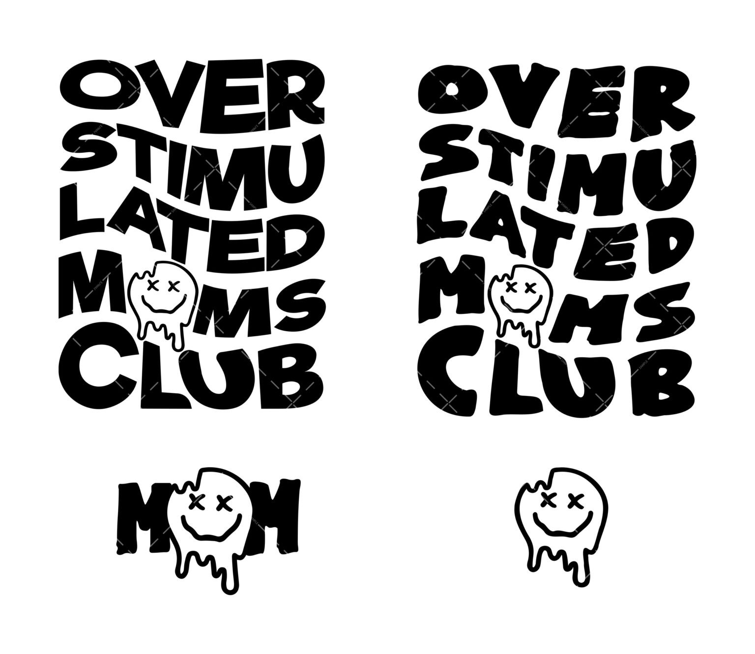 Overstimulated Moms Club SVG, PNG, PDF, Funny Mama SVG