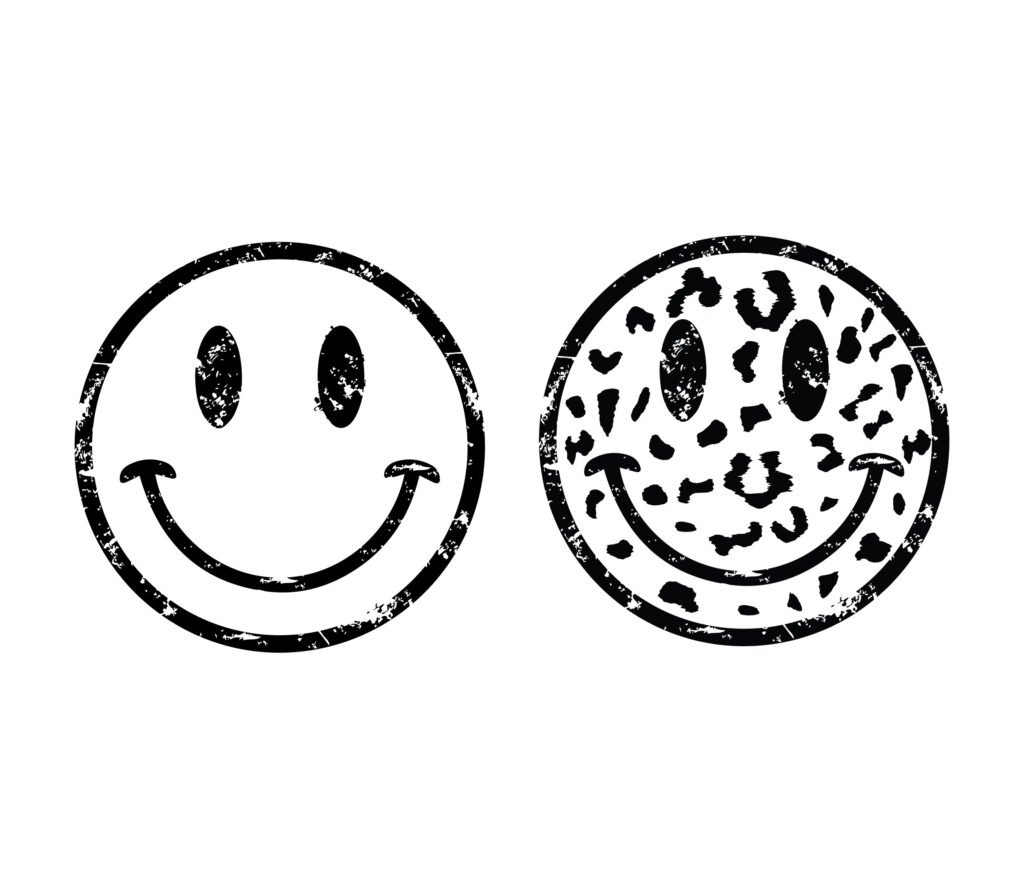 Smiley Face PNG, Splatter Paint Smiley face, Retro Smiley Face