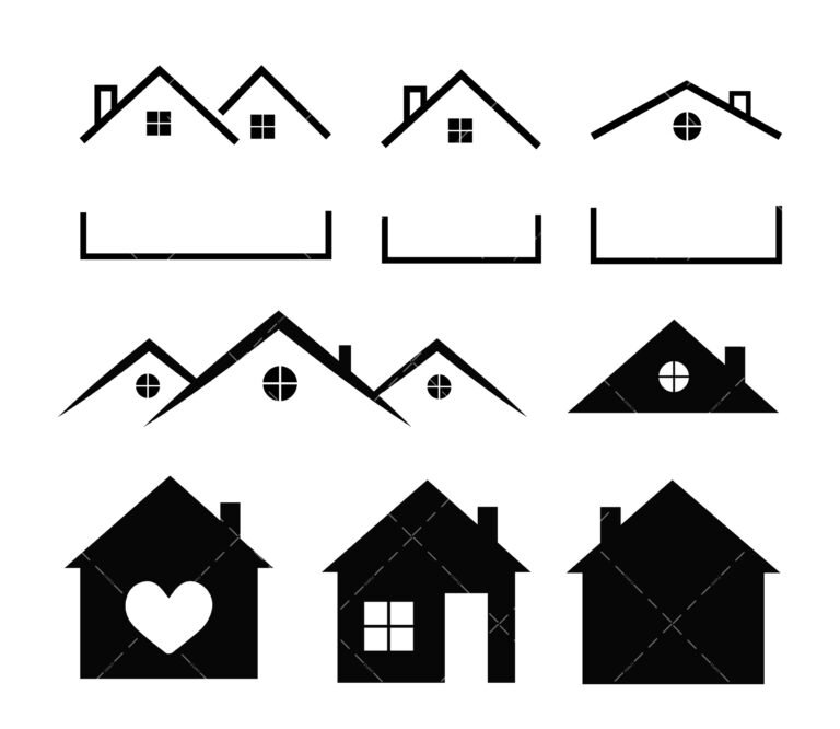 House SVG Bundle, PNG, PDF, House Roof SVG, Home SVG