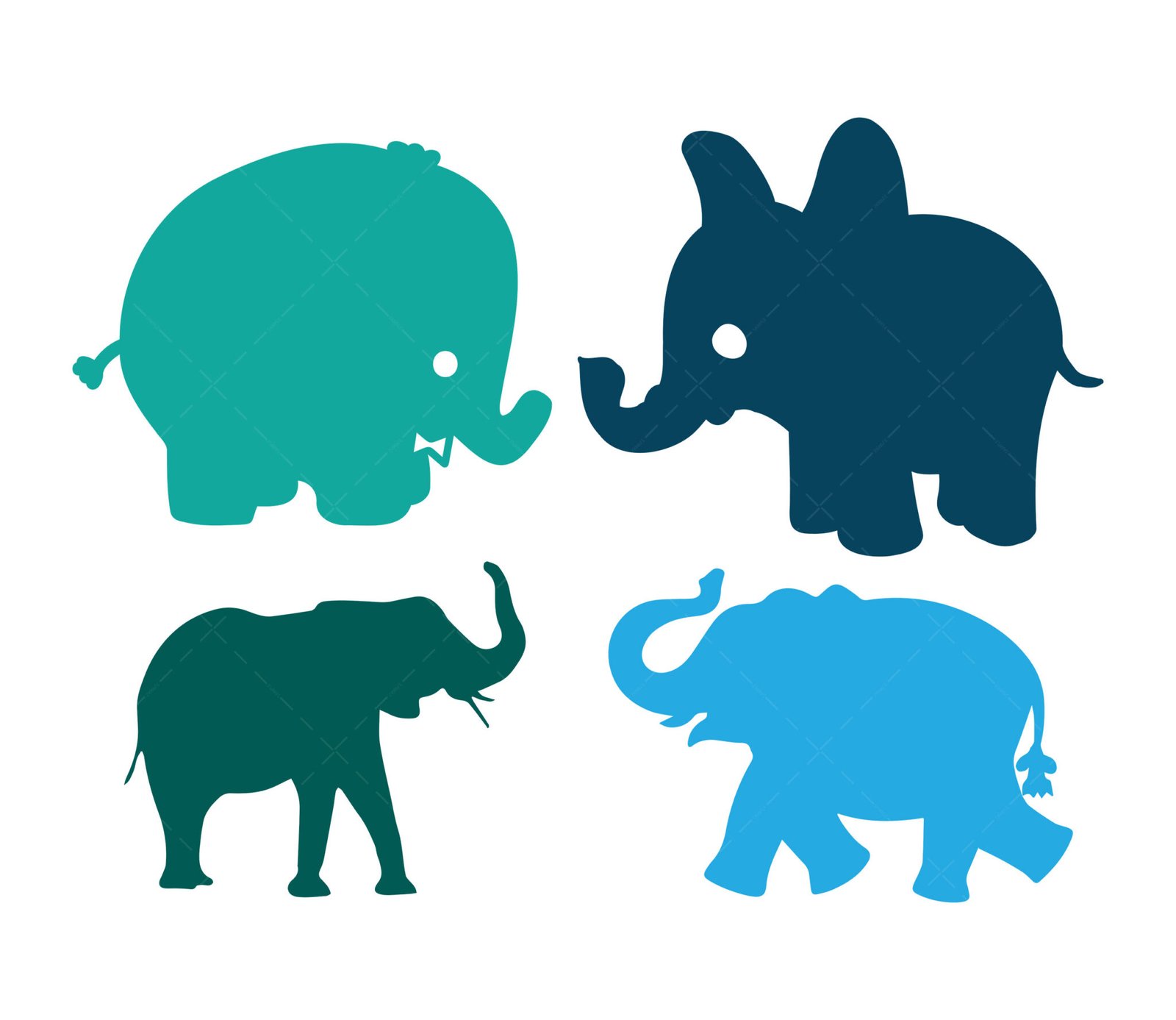 Elephants SVG, PNG, PDF, Cute Elephant SVG