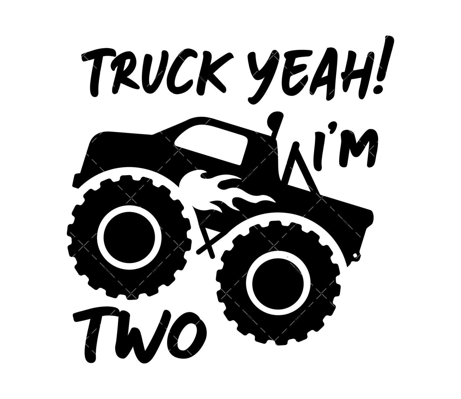 Truck yeah SVG, PNG, PDF, Birthday Boy SVG, Second Birthday SVG