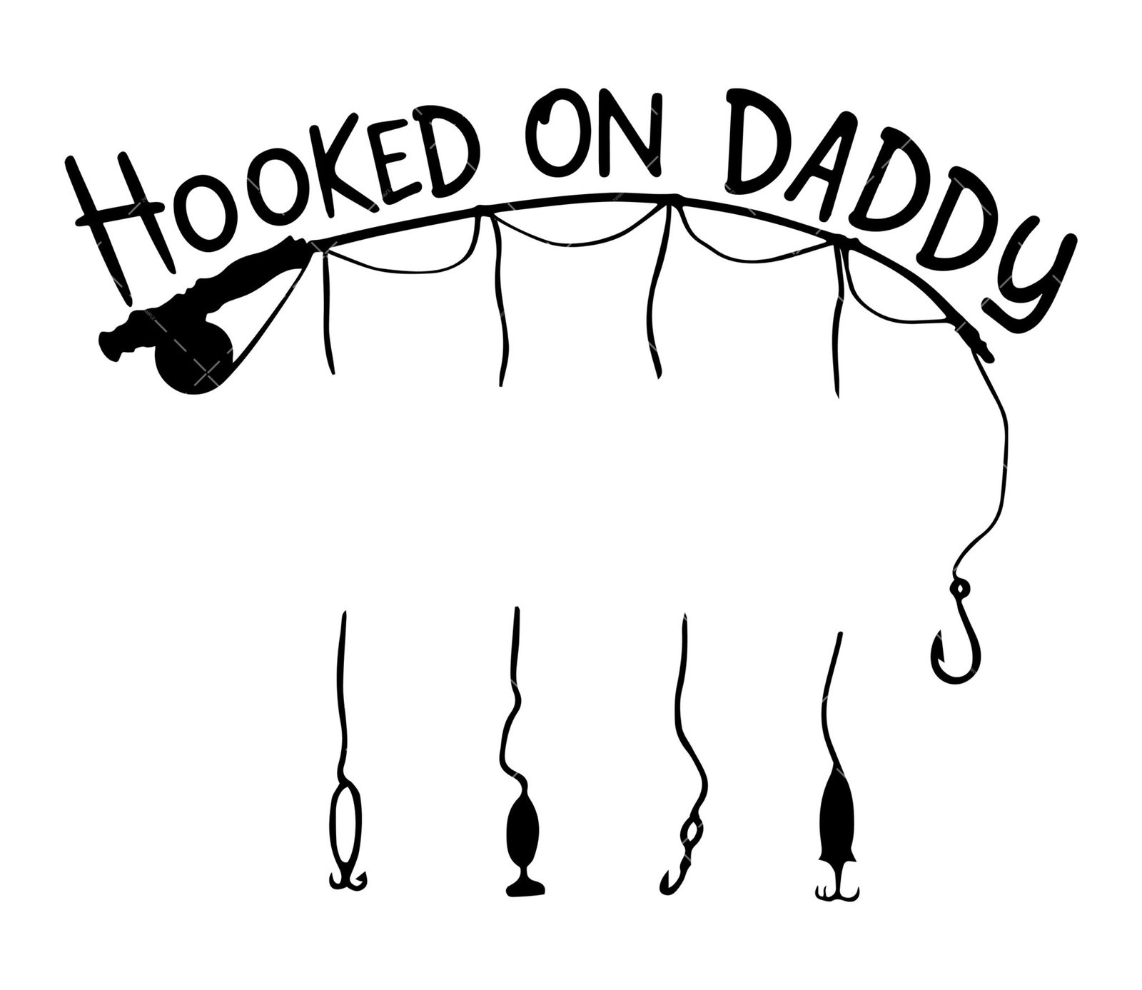 Hooked on Daddy SVG, PNG, PDF, father’s day SVG, Fishing Dad, Fishing ...
