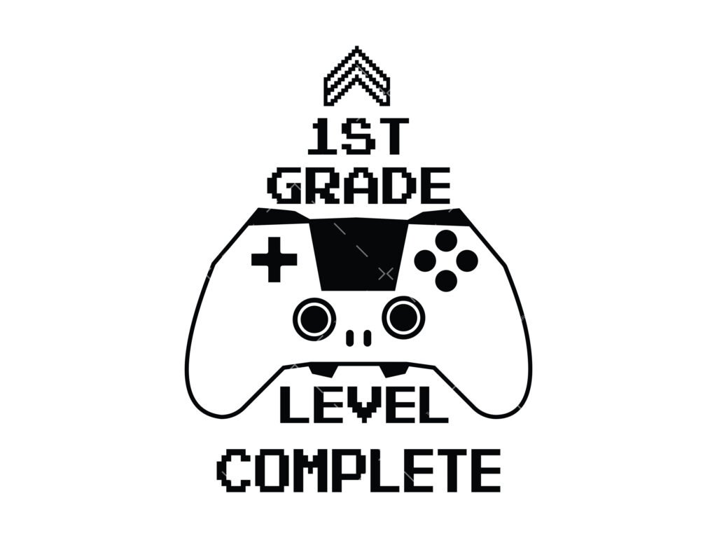 1st Grade Level Complete SVG, PNG, PDF, Gamer SVG, Game Player svg ...