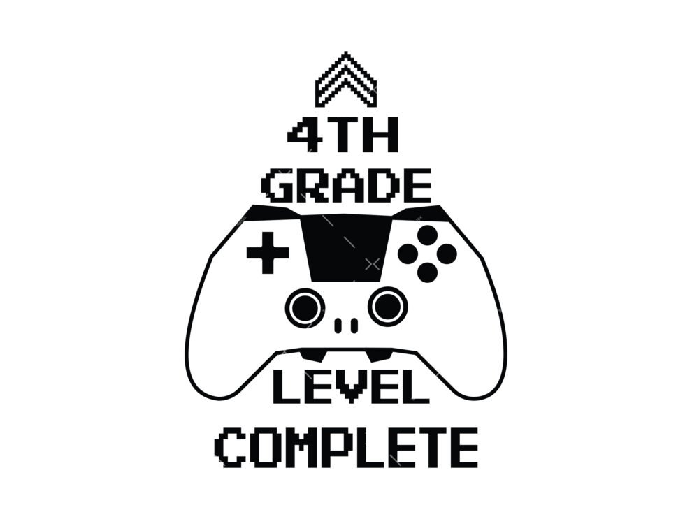 4th Grade Level Complete SVG, PNG, PDF, Gamer SVG, Game Player svg ...