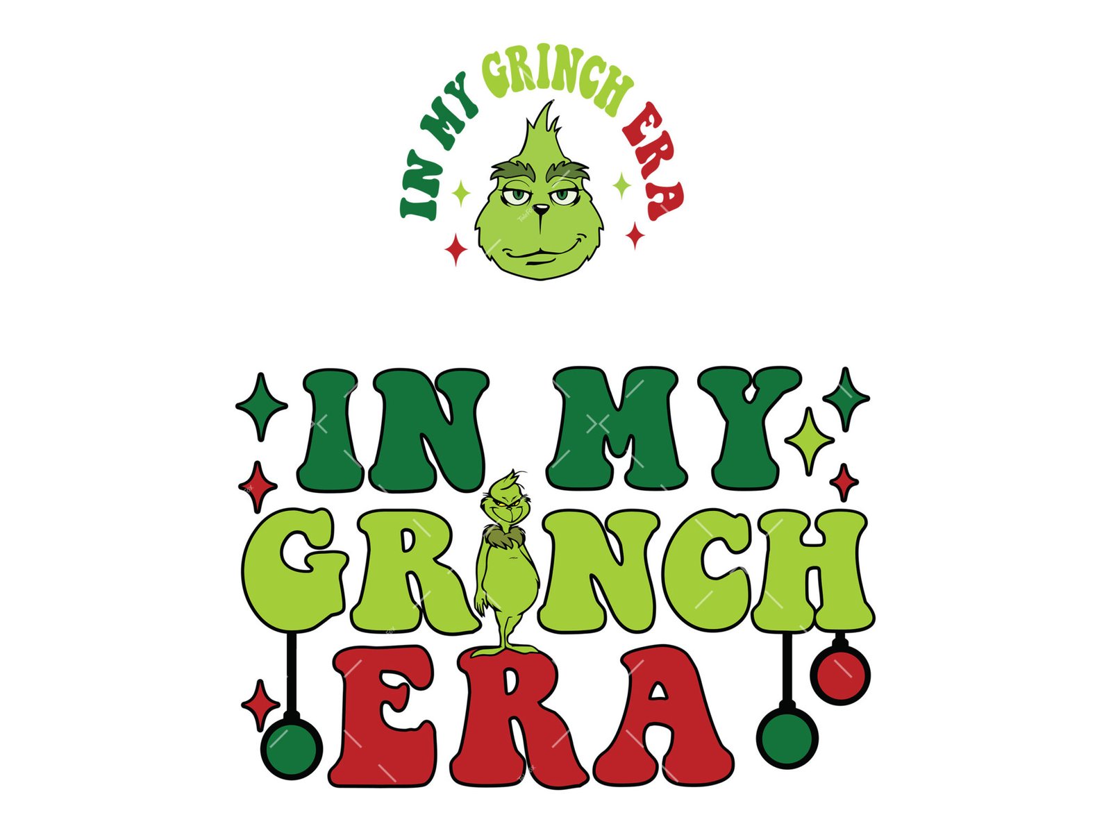 In My Grinch Era Svg, PNG, PDF, Christmas Era SVG, Grinch SVG, Retro ...