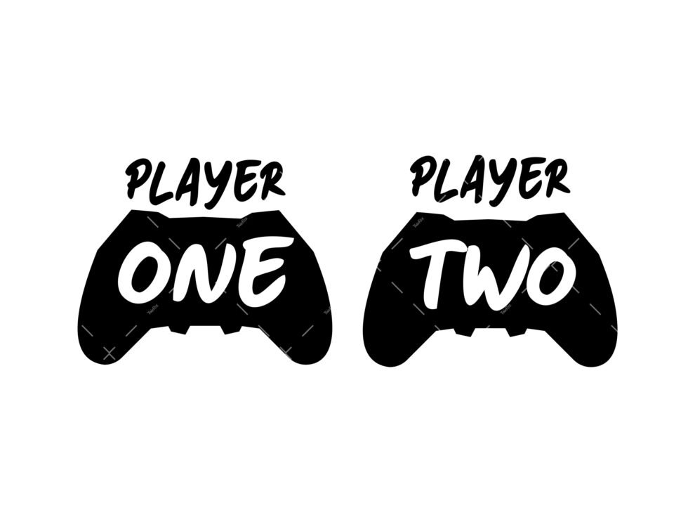 Player 1 SVG, Player 2 SVG, PNG, PDF, Video Game svg, Gamer svg, Game ...