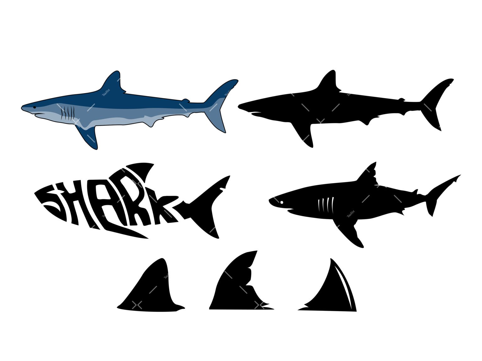 Shark SVG Bundle, PNG, PDF, Animal svg, White Shark Svg, Animal Svg ...