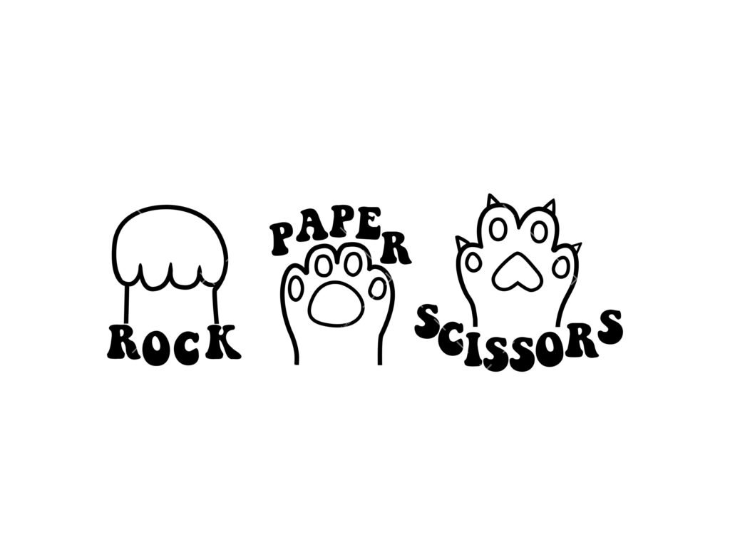 Rock Paper Scissors Cat Svg, PDF, PNG, Cat Scratch, Scratches Svg ...